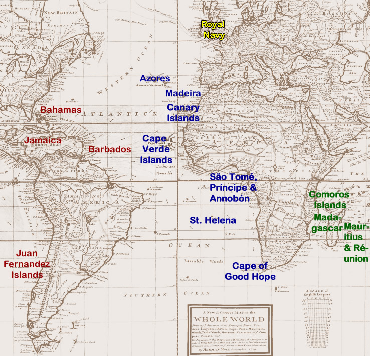 The Pirate Surgeon's Journal: Golden Age of Piracy: Provisioning Locations